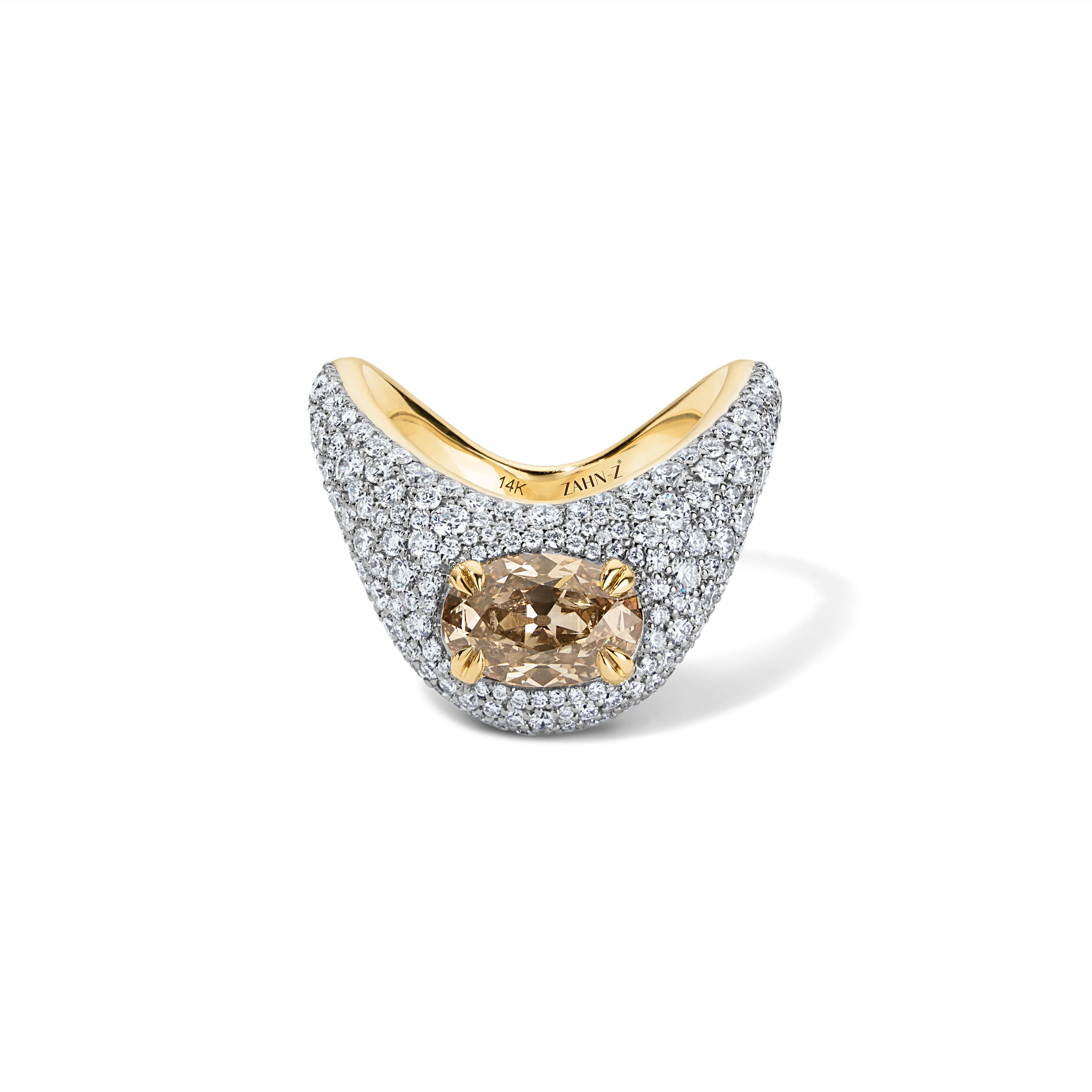 Queen Z Oval Cut Brown Diamond – ZAHN-Z